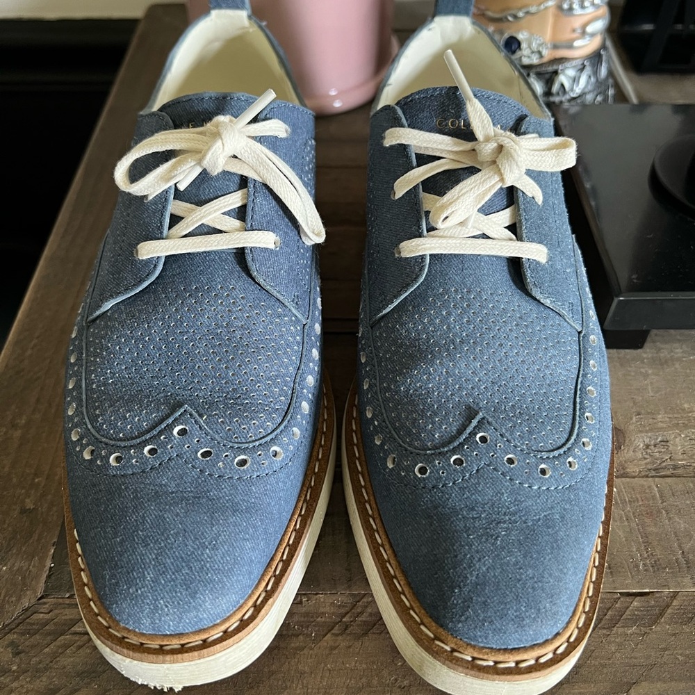 Women's Riginalgrand Platform Wingtip Oxfords Denim L… - Gem